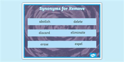 Another Word For Remove Word Mat Teacher Made Twinkl