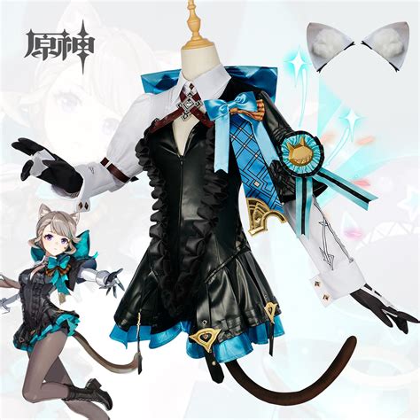 Genshin Impact Lynette Cosplay Costume Set Hobby Maniaz