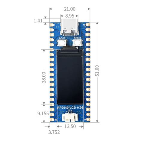 Waveshare Rp2040 Lcd 096 Pico Like Mcu Board Raspberry Pi Rp2040 Bigupgadgets