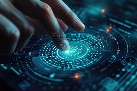 Premium Photo Personal Data Protection Digital Fingerprint Trace A