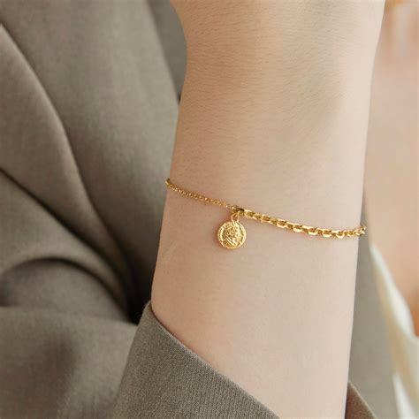 Hh Gold 코인 팔찌 925 실버 41650원 아몬즈 주얼리