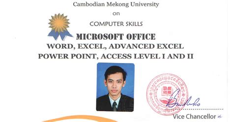 T H A N V U T H A Computer Certificate