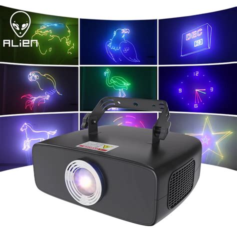 Alien Rgb 애니메이션 레이저 프로젝터 Dj 디스코 무대 빔 스캐너 조명 효과 바 파티 댄스 웨딩 크리스마스