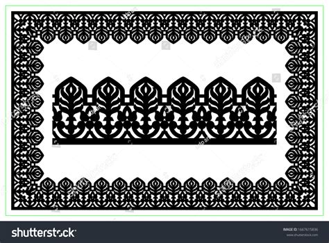 Border Design Laser Cnc Router Cutting Stock Vector Royalty Free Shutterstock