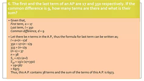 Mathematics Arithmetic Progressions Ppt