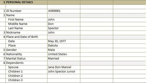 Free Employee Database Excel Template HR Spreadsheets Excel Tmp