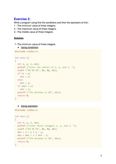 Solution Program To Solve A Quadratic Equation C Programming Worksheet