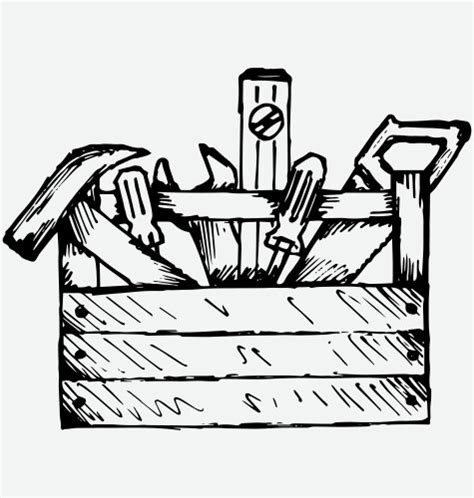 Toolbox With Tools Design Elements Royalty Free Vector Image