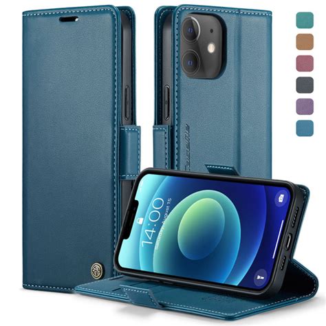 Caseme Кожаный чехол для Apple iPhone 12 mini / Эпл Айфон 12 МИНИ RFID ...