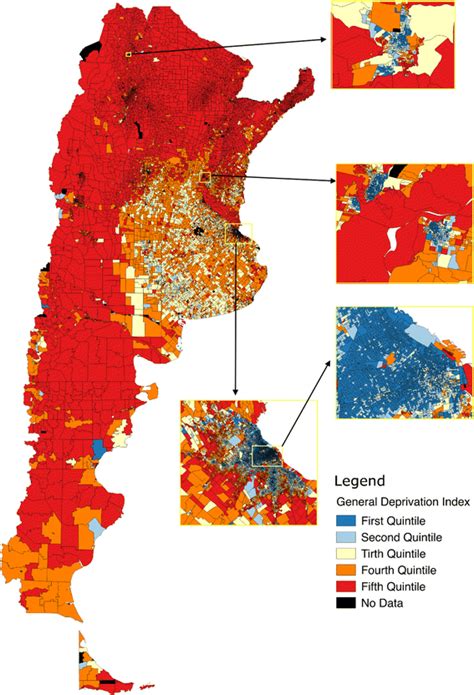 Quintiles Of General Deprivation Index For Census Tracts Download