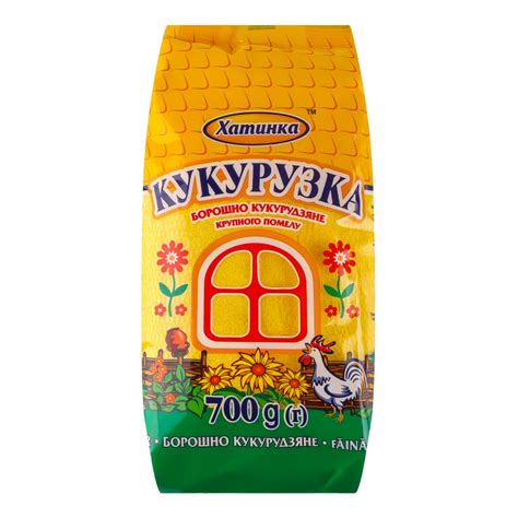 Мука кукурузная крупного помола Кукурузка Хатинка м/у 700г Хатинка ...