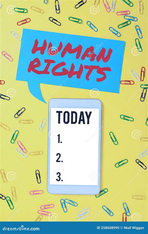 Text Showing Inspiration Human Rights Word For Moral Principles