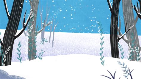 손으로 그린 교외 아름다운 눈 풍경 포스터 배경 손으로 그린 단순한 문학 외곽 아름다운 설경 눈이 내리는 배경 그린 단순한 문학 배경 일러스트 및 사진 무료 다운로드