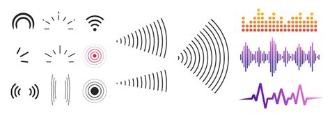 Premium Vector Signal Radio Waves Icon Wireless Tech Radar Symbols