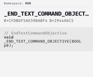 EndTextCommandObjective FiveM Natives Cfx Re Docs