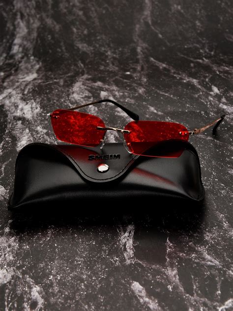 Men Rimless Sunglasses With Case Artofit