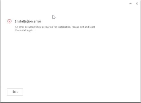 an error occurred while preparing for installation start the install