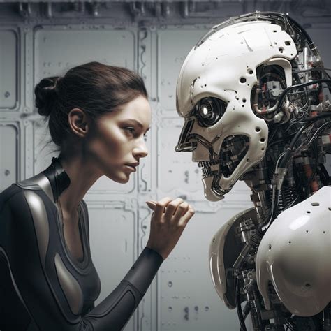 Premium Ai Image Futuristic Robotics And Humans 8k Hd