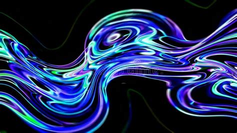 Colorful Abstract Swirling Pattern With Vibrant Neon Lights Digital Artwork Dynamic Energy And