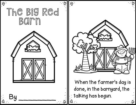 Red Barn Coloring Page
