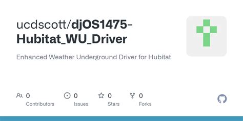 Github Ucdscottdjos1475 Hubitatwudriver Enhanced Weather