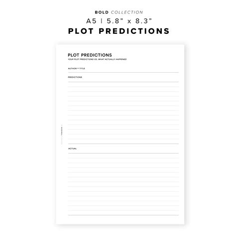 Pr277 Plot Predictions Printable Insert My Minimal Planner