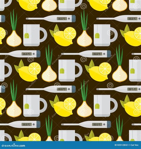 Flu Influenza Seamless Pattern Vector Stock Vector Illustration Of Remedy Influenza