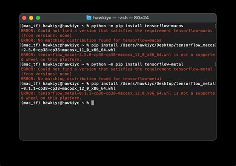 Tensorflow Not Found Fix Pip Install Error