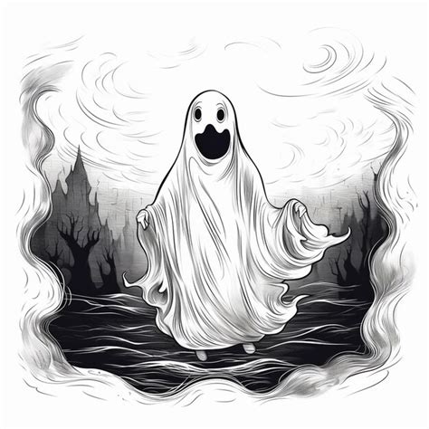 Premium Ai Image Halloween Ghost Illustration Pack