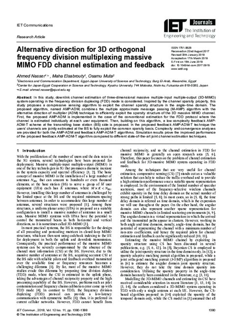 Pdf Alternative Direction For 3d Orthogonal Frequency Division
