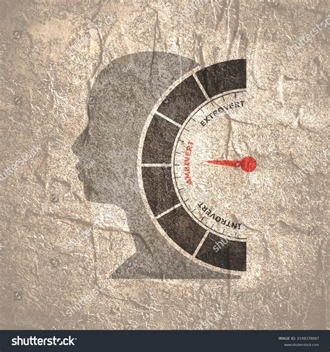 Extrovert Ambivert Introvert Words Level Scale Stock Illustration