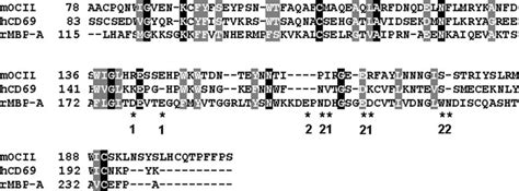 Sequence Comparison Of C Type Lectin Domains The C Type Lectin Domains Download Scientific