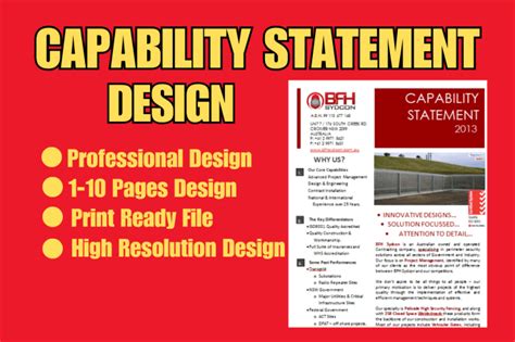 Write A Professional Government Contract Capability Statement By Write A Professional Government Contract Capability Statement By