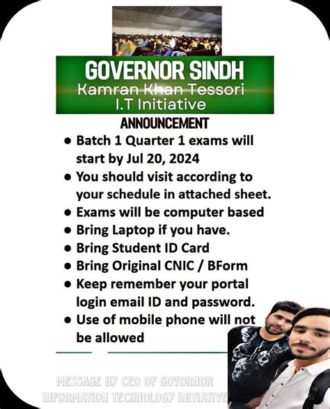 Rafay Memon On Linkedin We Are Excited To Announce That Governor Sindh It Initiative Batch 1