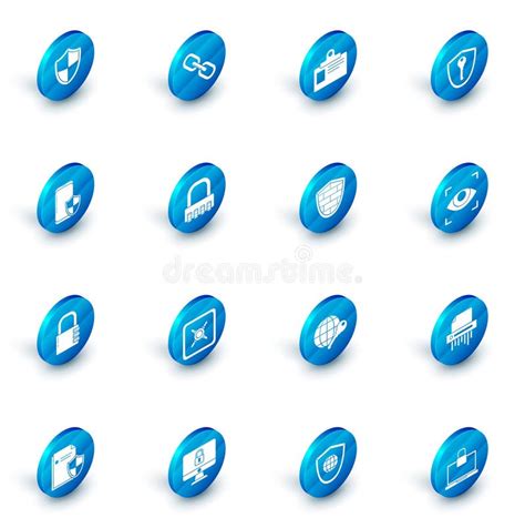 Set Chain Link Identification Badge Shield With Key Smartphone Security Shield Safe