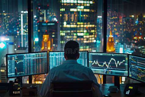Trader Analyzing Market Data Editorial Photography Image Of Urban