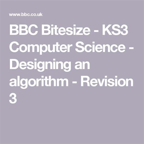 Flowcharts Designing An Algorithm Ks3 Computer Science Revision Bbc Bitesize Computer