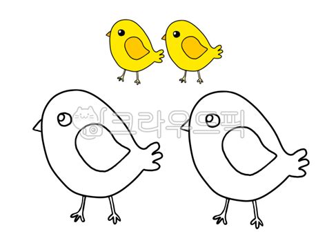 병아리 병아리일러스트 병아리색칠공부 병아리색칠 병아리그리기 사진 이미지 일러스트 캘리그라피 Jhsarah작가