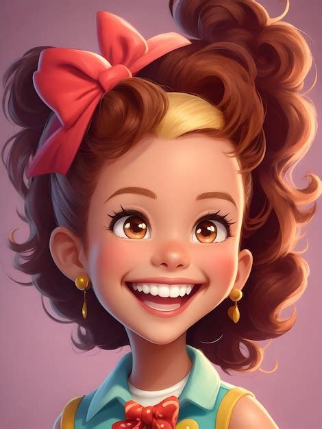 Premium Ai Image A Cartoon Girl Disney Style With A Mischievous Twinkle In Her Eye Generated By Ai