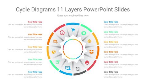 Cycle Diagrams 11 Layers PowerPoint Slides CiloArt