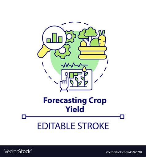 Forecasting Crop Yield Concept Icon Royalty Free Vector