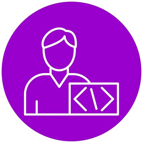 Coder Man Vector Icon Style 22047599 Vector Art At Vecteezy