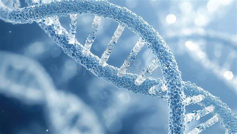 Dna Strand Showcases Genetic Structure With Intricate Details In A Scientific Setting Stock