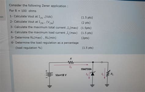 Solved Consider the following Zener application : For R = | Chegg.com