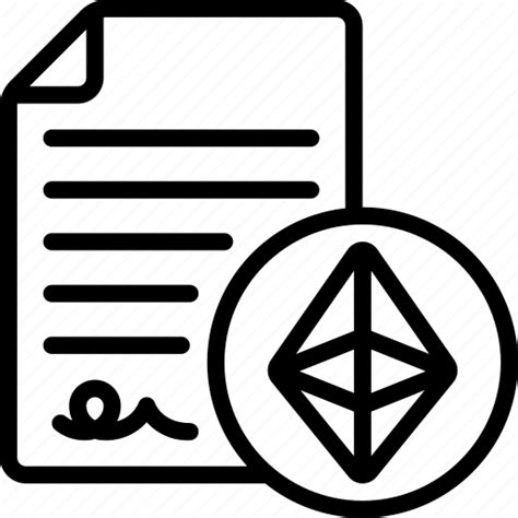 Smart Contract Contractual Ethereum Ether Icon Download On Iconfinder