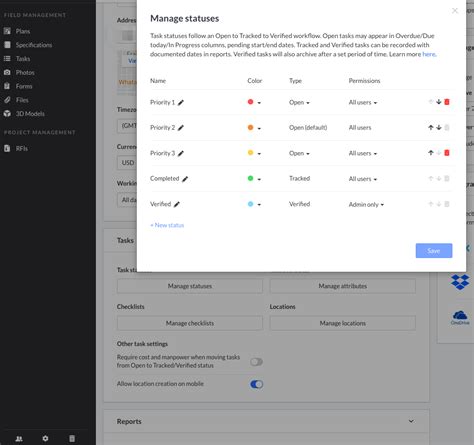 Custom Task Statuses Knowledge Base