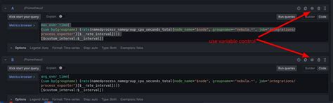 can i use variable control query enable disable dashboards grafana