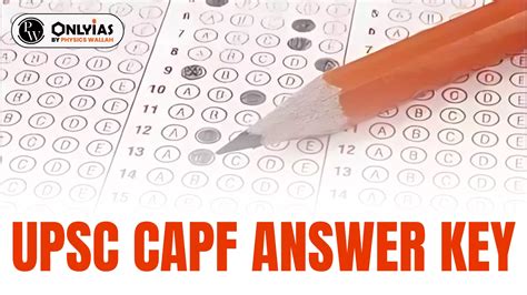 UPSC CAPF AC Answer Key 2024 Out Download Answer Key PDF
