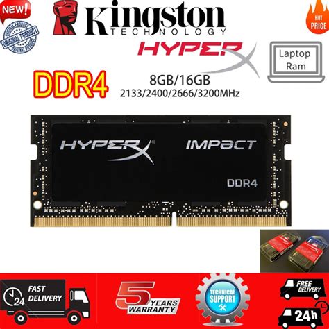 Kingston Hyperx Impact Laptop Ddr4 Ram 8gb 16gb 2133mhz 2400mhz 2666mhz 3200mhz Soidmm Memory