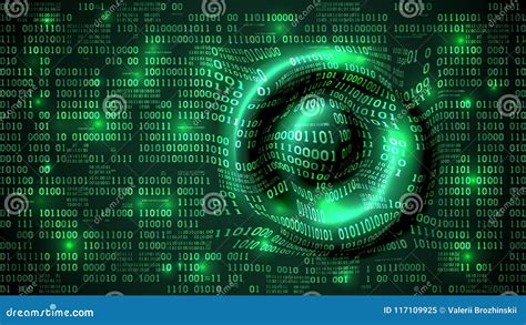 Background With Digits On Screen Binary Code Zero One Matrix White